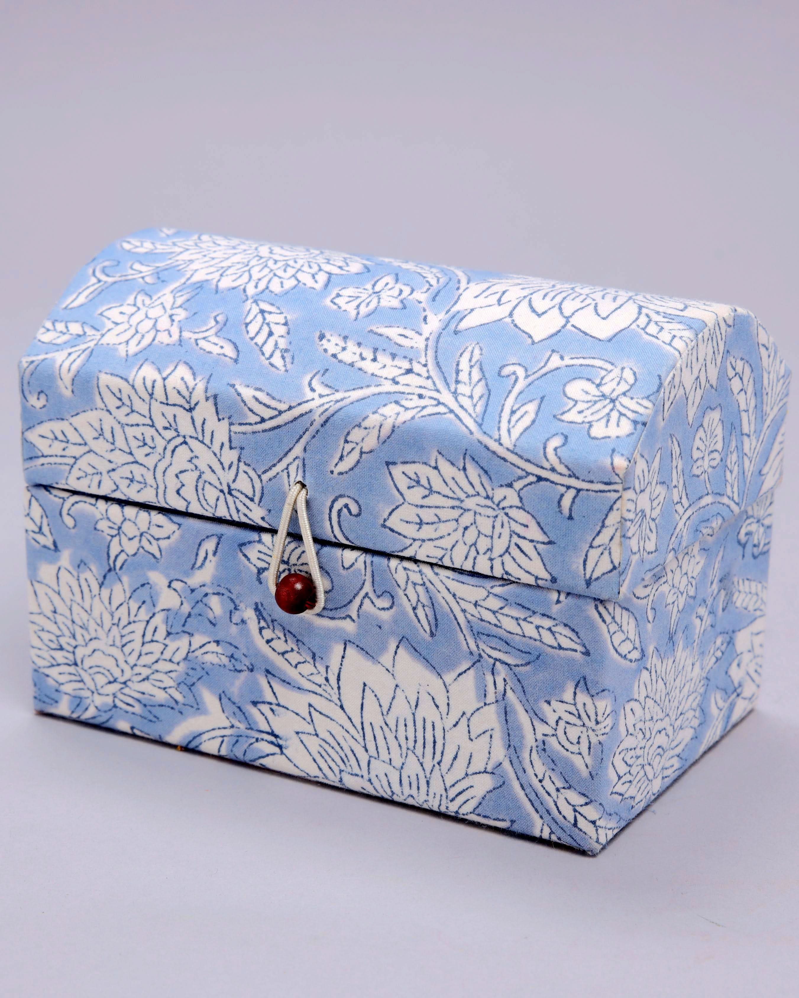 Vista Blue Treasure Chest Jewellery Box – Aachho